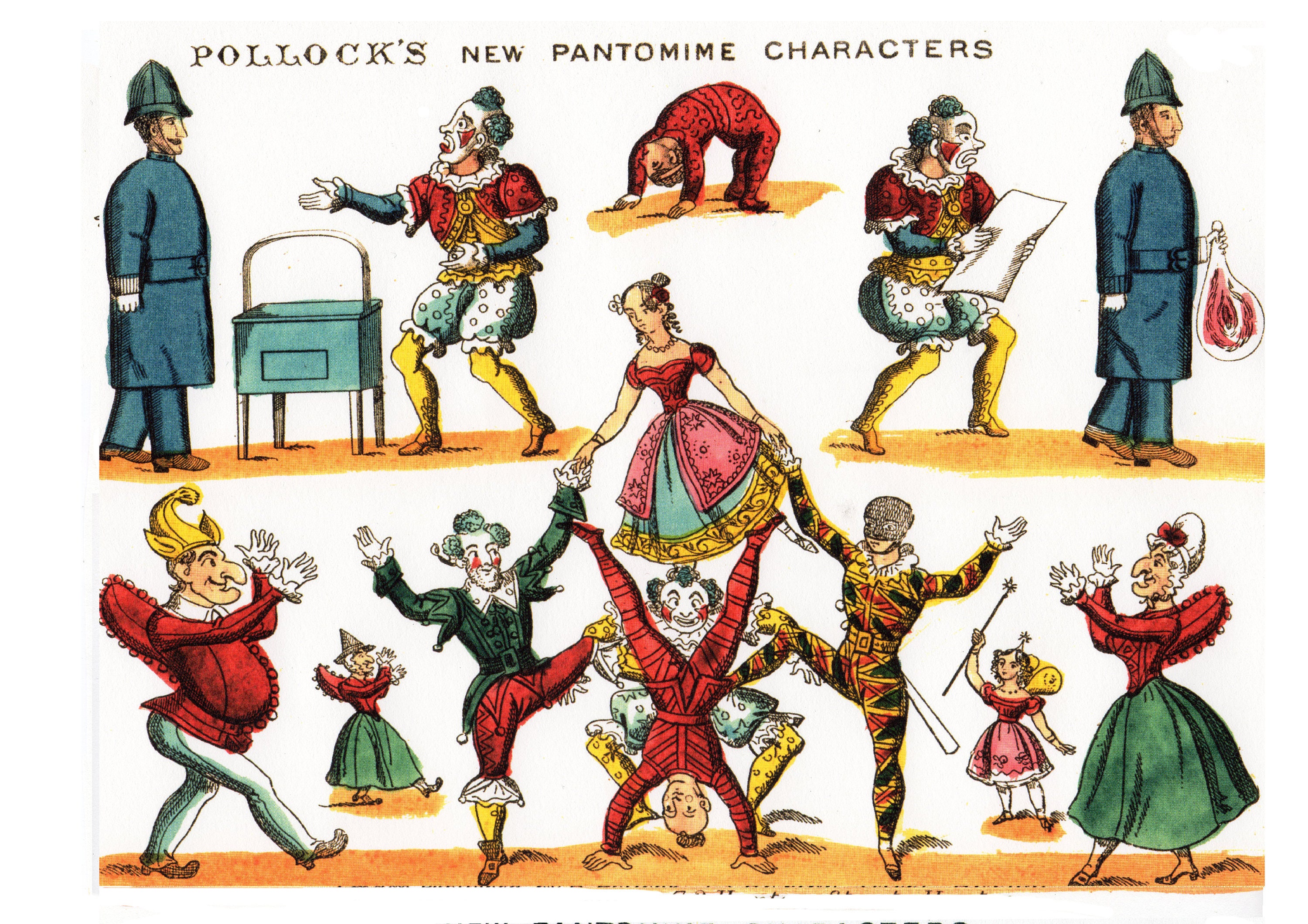 Victorian Paper Theatre /set Pantomime Characters / Steampunk | Etsy
