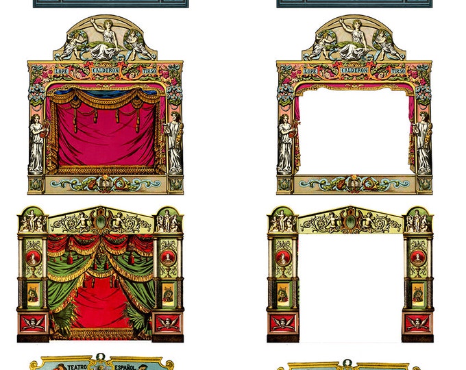Victorian Paper Theatre Set Steampunk ATC/ Altered Art/ Cards - Etsy UK
