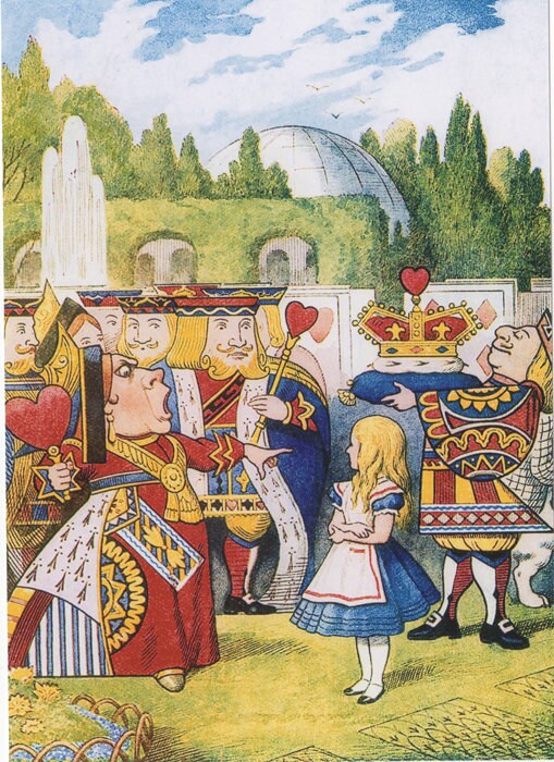 Fabric Panels Set of 9 Alice in Wonderland Illustrations, John Tenniel ...