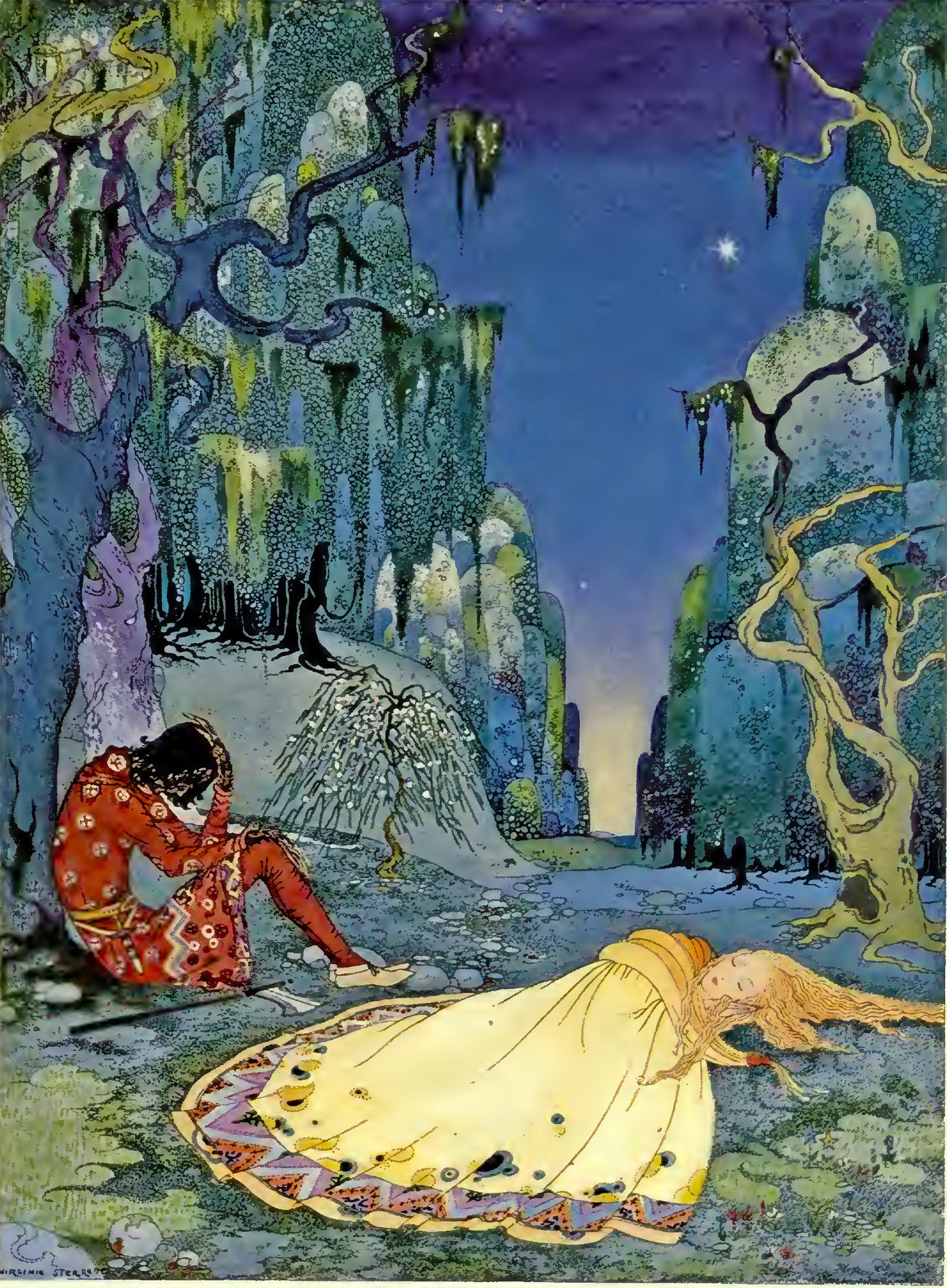 Fabric Panel/old French Fairy Tales,virginia Sterrett / Set of 9 Panels ...