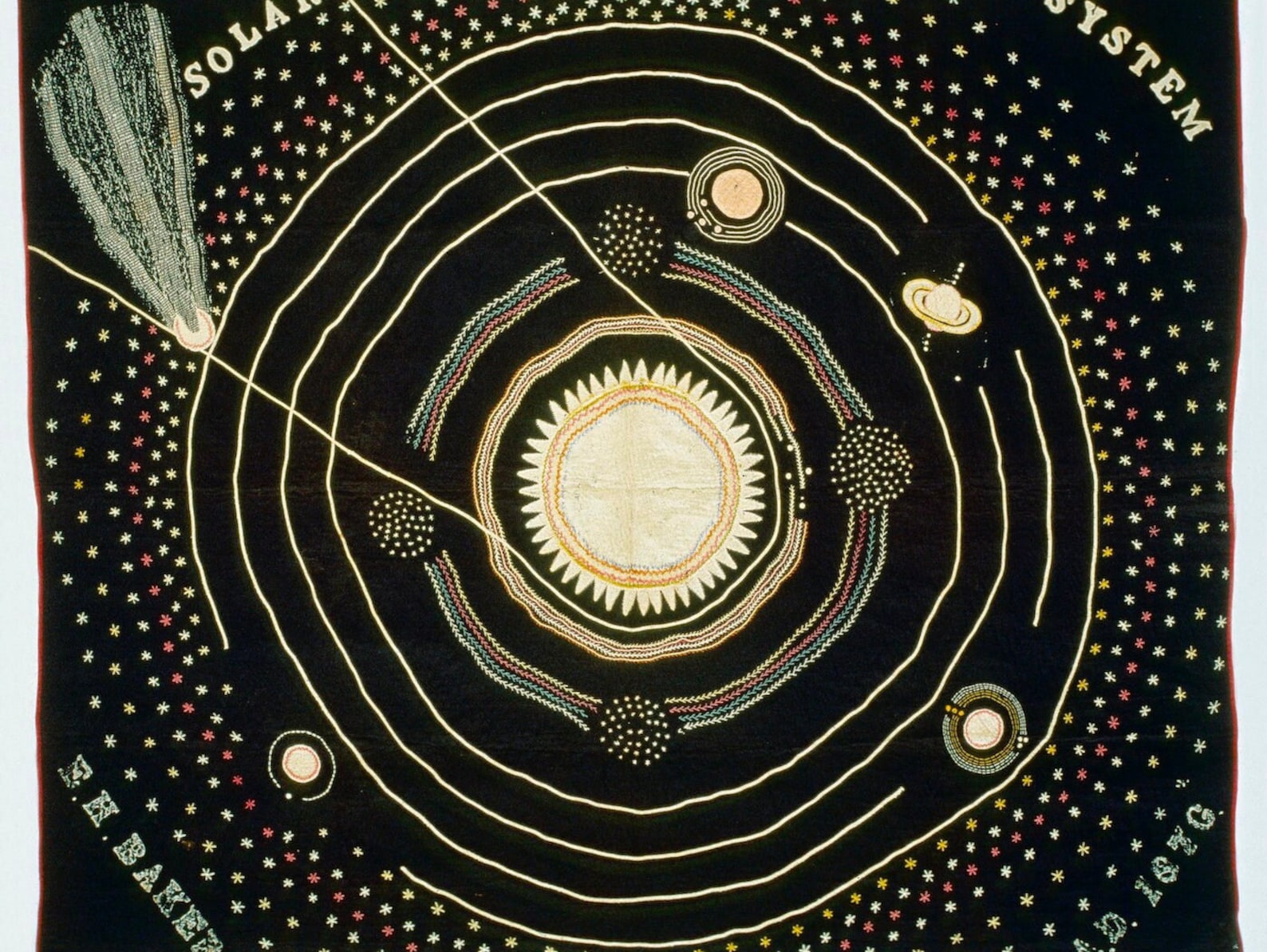 Helen Harding Baker Solar System Quilt Dated 1876 Victorian Quilt ...