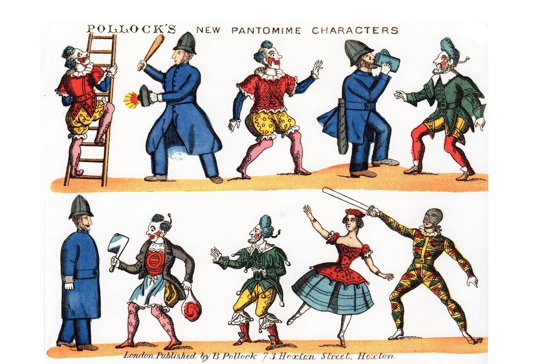 Victorian Paper Theatre /set Pantomime Characters / Steampunk ATC ...