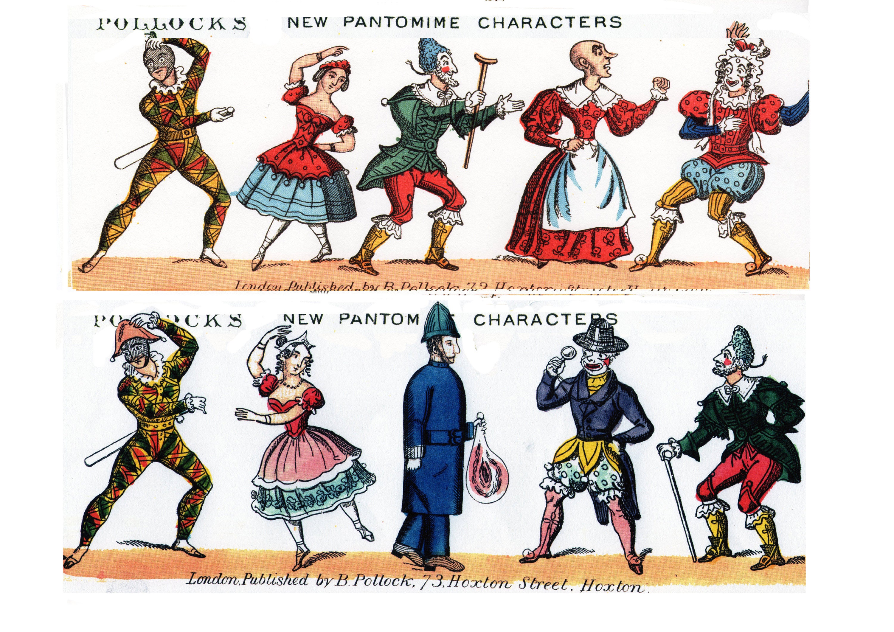 Victorian Paper Theatre /set Pantomime Characters / Steampunk | Etsy