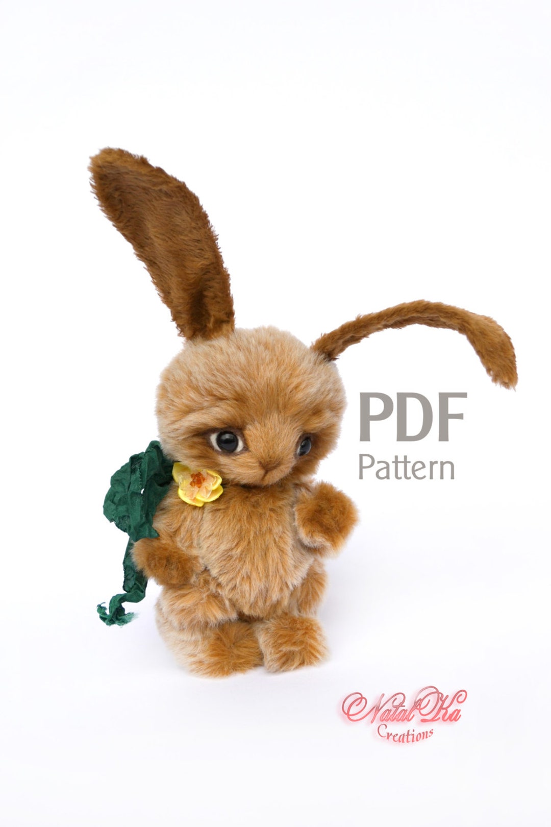 PDF Pattern Artist Teddy Bunny Vito 6.1, Epattern, Instant Download ...