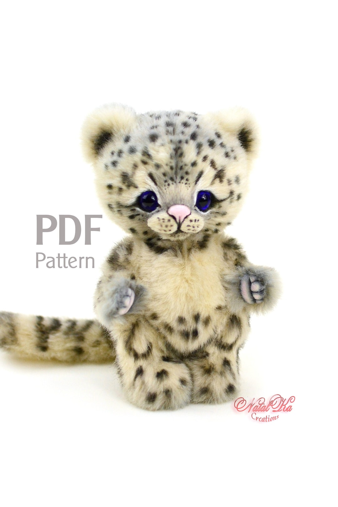 PDF Pattern Teddy Snow Leopard Kai 6.1 In, Teddy Sewing Pattern, Make ...
