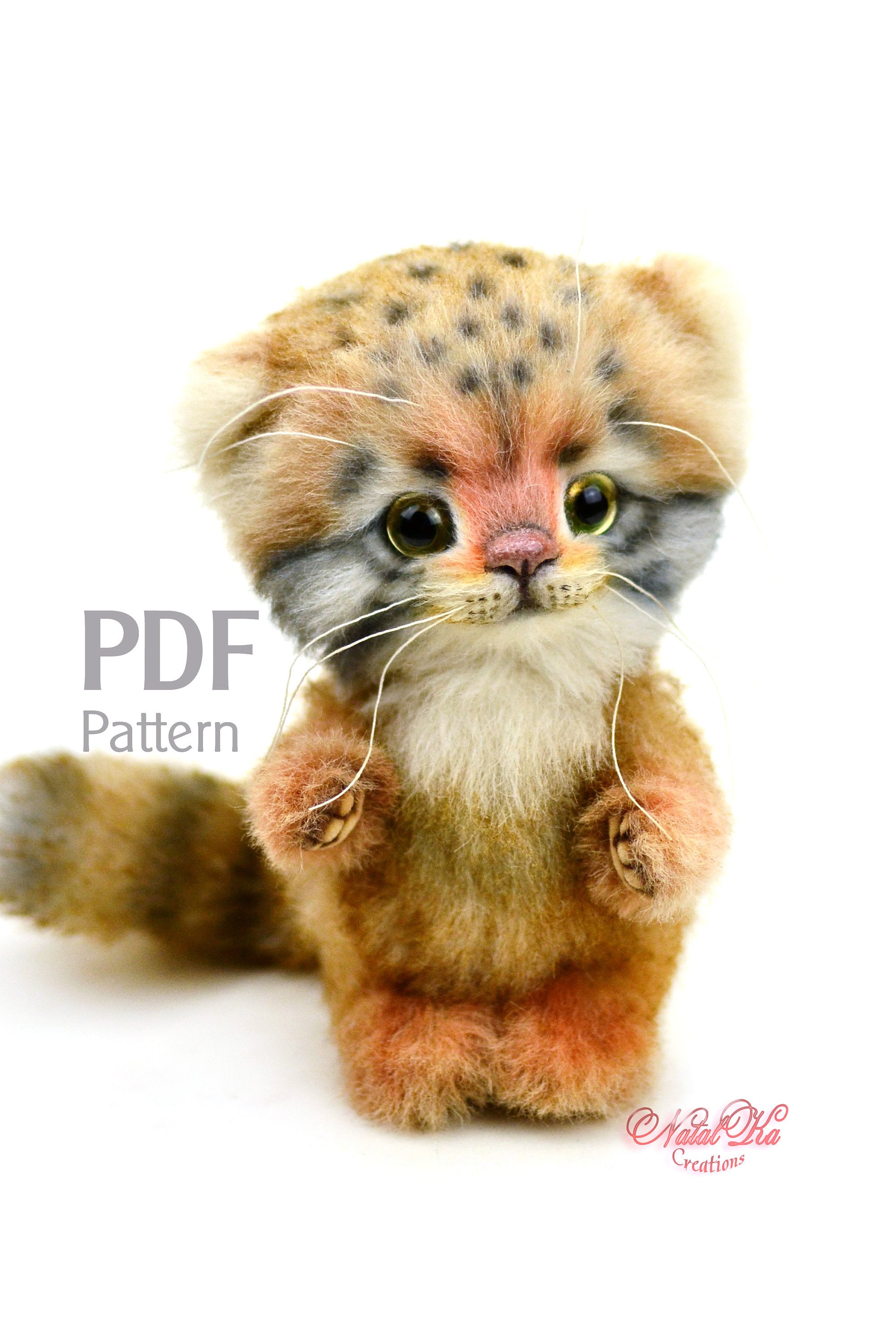 PDF Pattern Artist Teddy Cat Manul Benno 6.1 In, Epattern, Instant ...