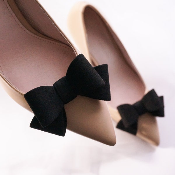 Leather Black Shoes Bows - Etsy