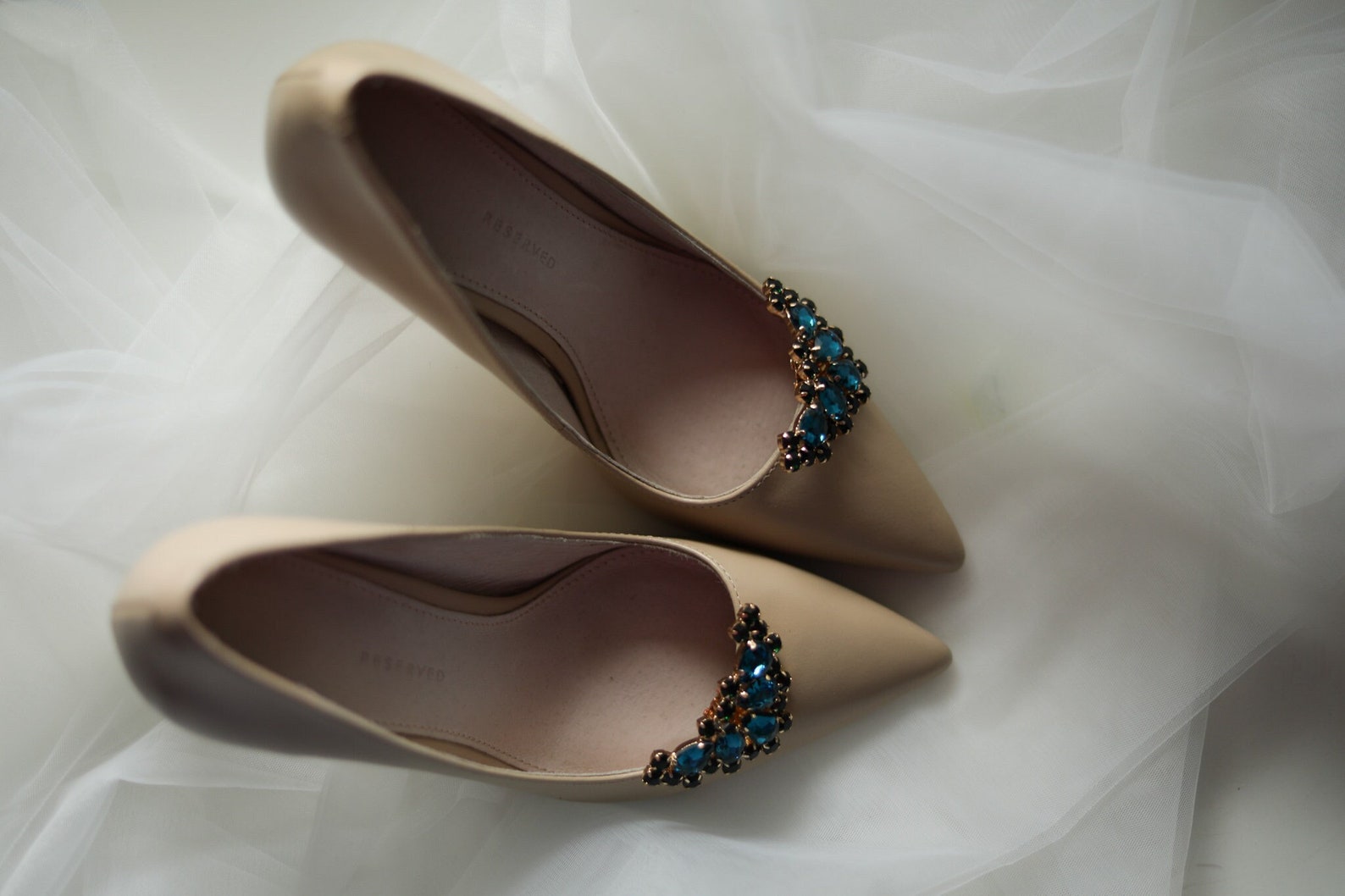 Royal Blue Crystal Wedding Shoes Clips Blue Bridal Shoes | Etsy