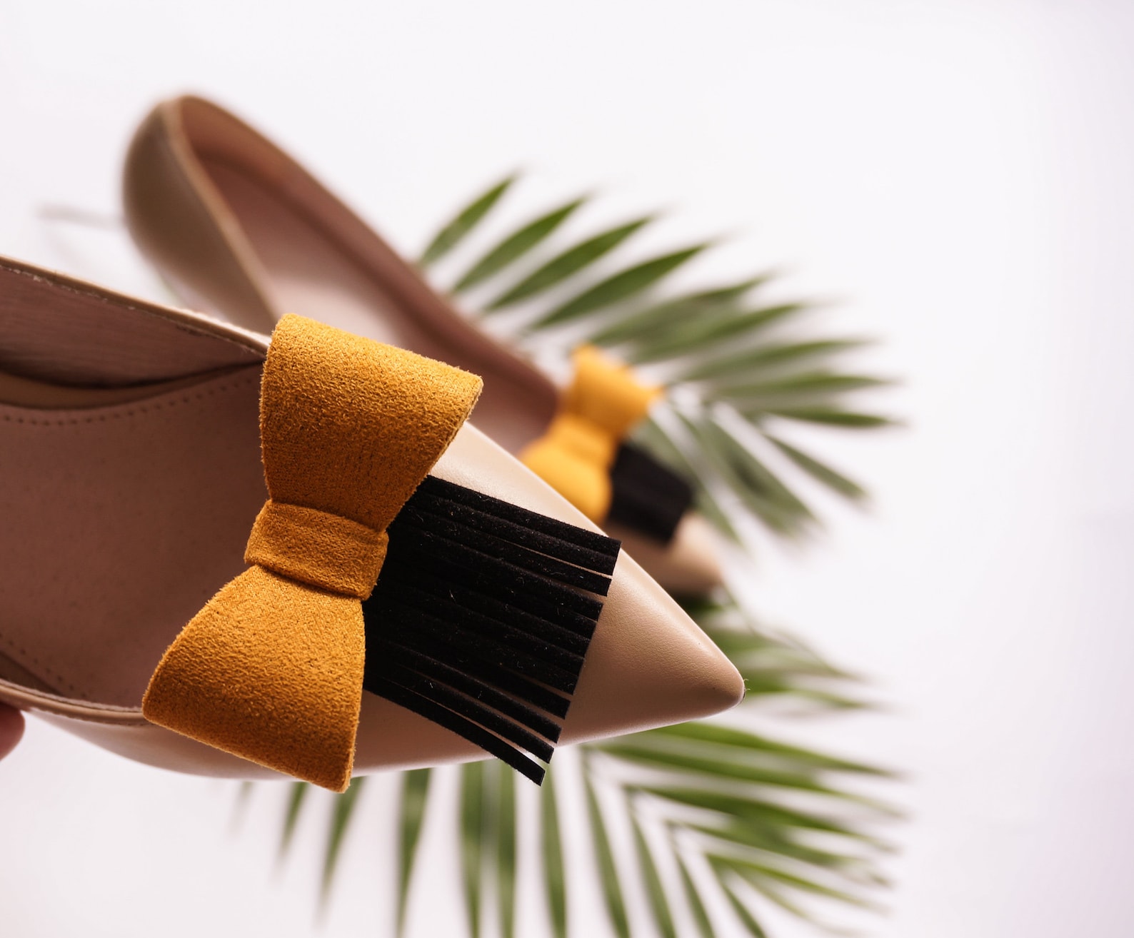 Mustard Suede Fringe Shoe Bows, Faux Suede Fabric Shoe Bows Clips, Faux ...