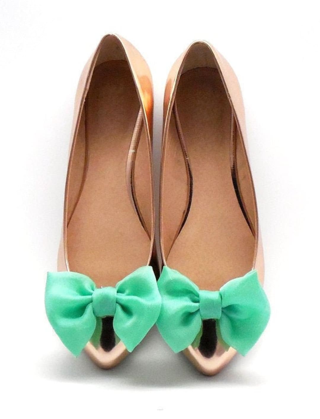 Mint Green Chiffon Shoe Clips for Women, Mint Green Wedding Shoe Clip ...