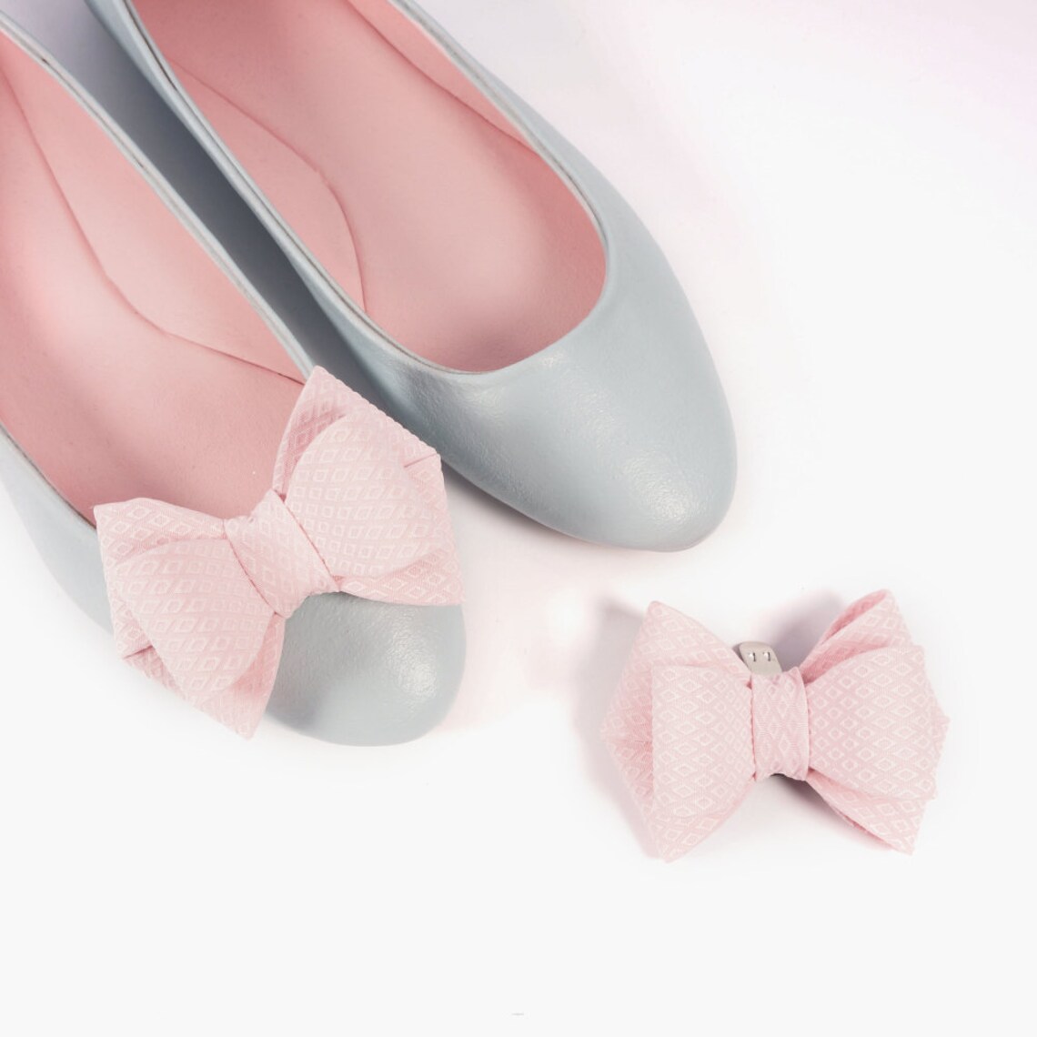 Pink Wedding Bow Shoe Clips Blush Wedding Shoe Clips for - Etsy