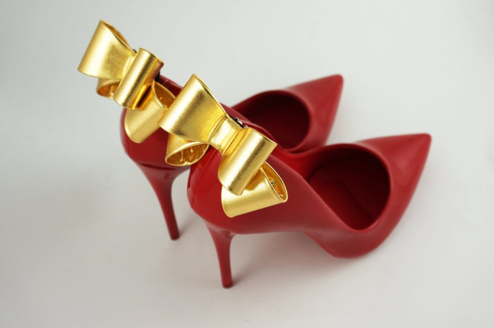 Gold Metallic Shoe Clips for Women, Gold Shoe Clips for Bridal Heels ...