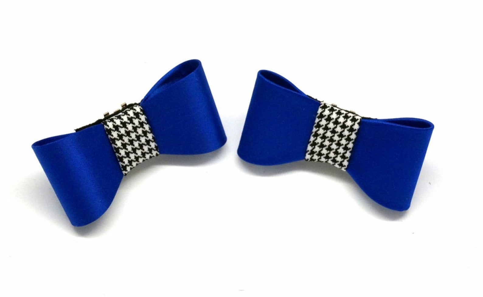 Satin Fabric Blue Shoe Clips for Women, Cobalt Blue Fabric Bow Shoe ...