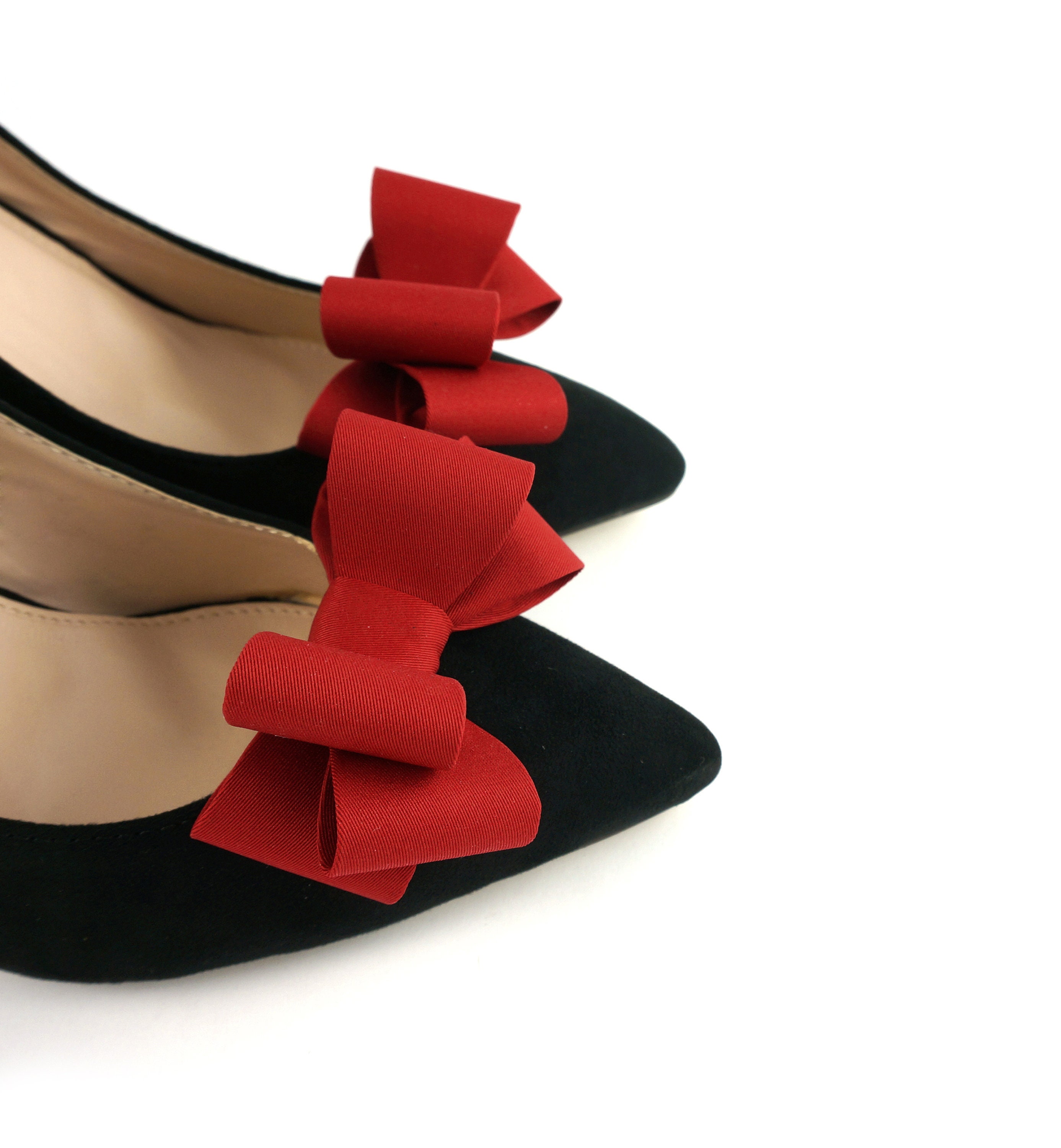 Mat Red Shoe Bows Red Shoe Clips for Women Red Wedding | Etsy
