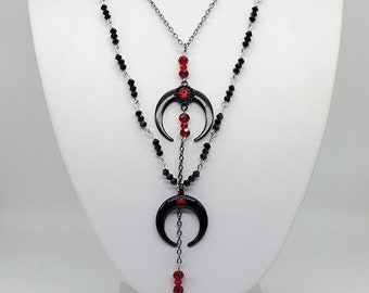 Red Gothic Necklace - Etsy