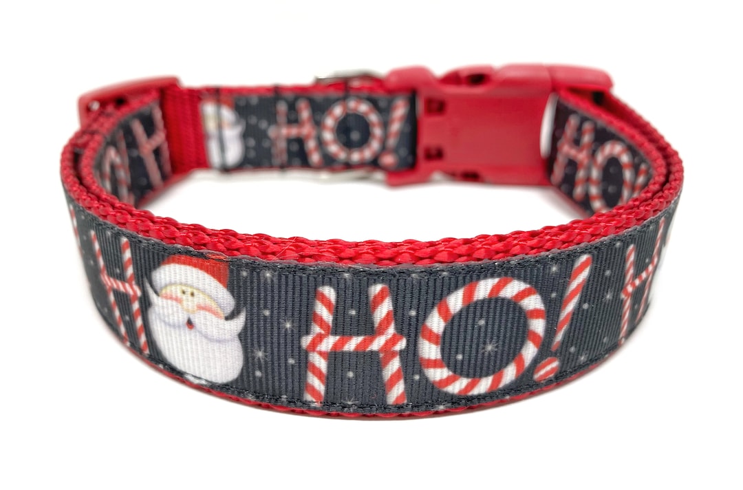 Christmas Dog Collar - Santa Dog Collar - Ho Ho Ho Dog Collar ...