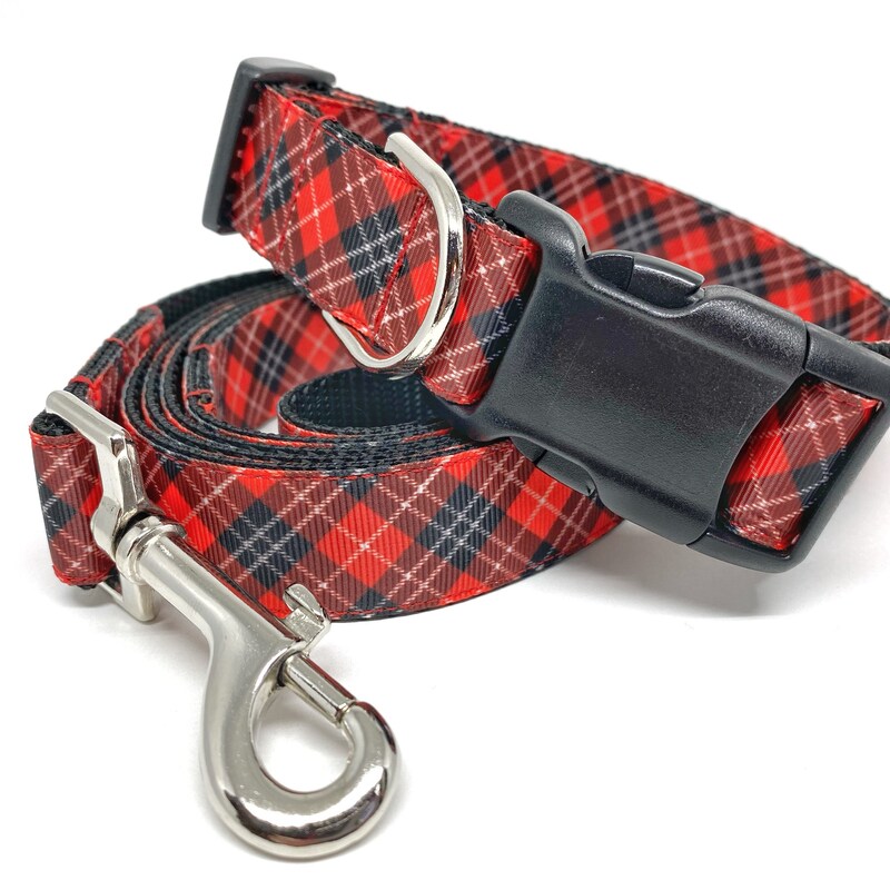 Plaid Dog Collar - Etsy