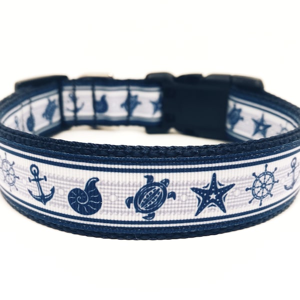 Nautical Dog Collars - Etsy