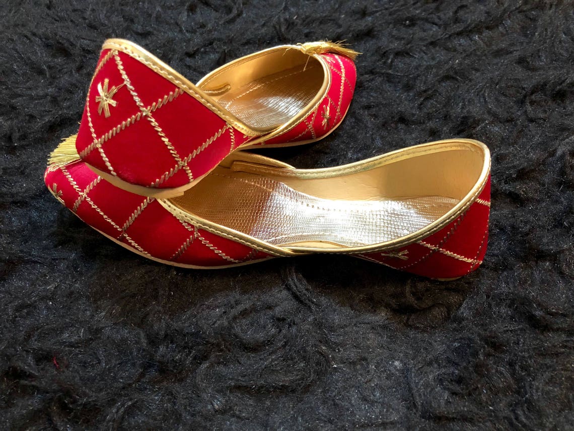 Red Flat Shoes, Red Shoes, Gift for Her, Party Shoes, Women Party Shoes ...