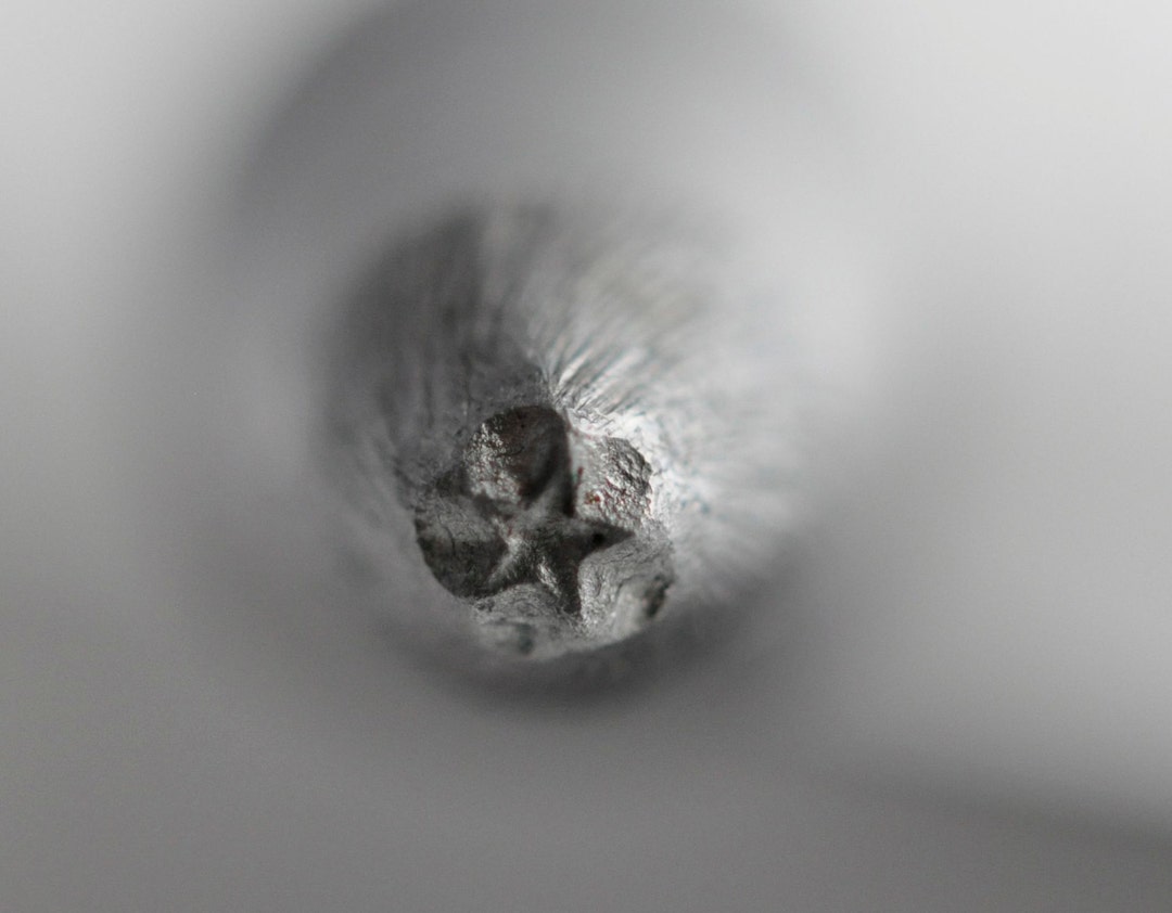 5 Point STAR Steel Punch Hand Stamp 1/16" - 1.5mm Metal Marking Gold ...