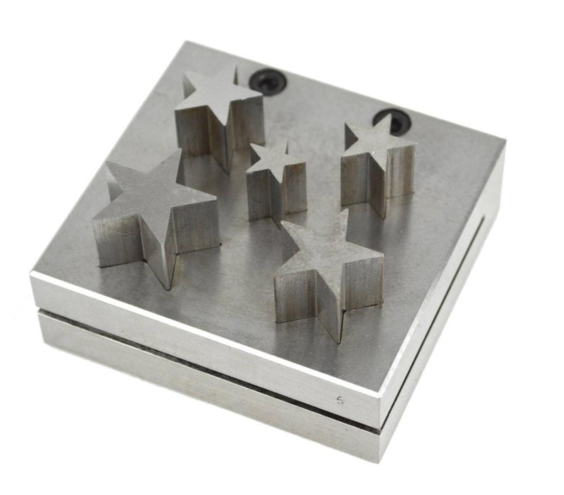 5 PC Star Shaped Disc Cutter Punch Tool Gold Silver Metal Charm Jewelry ...