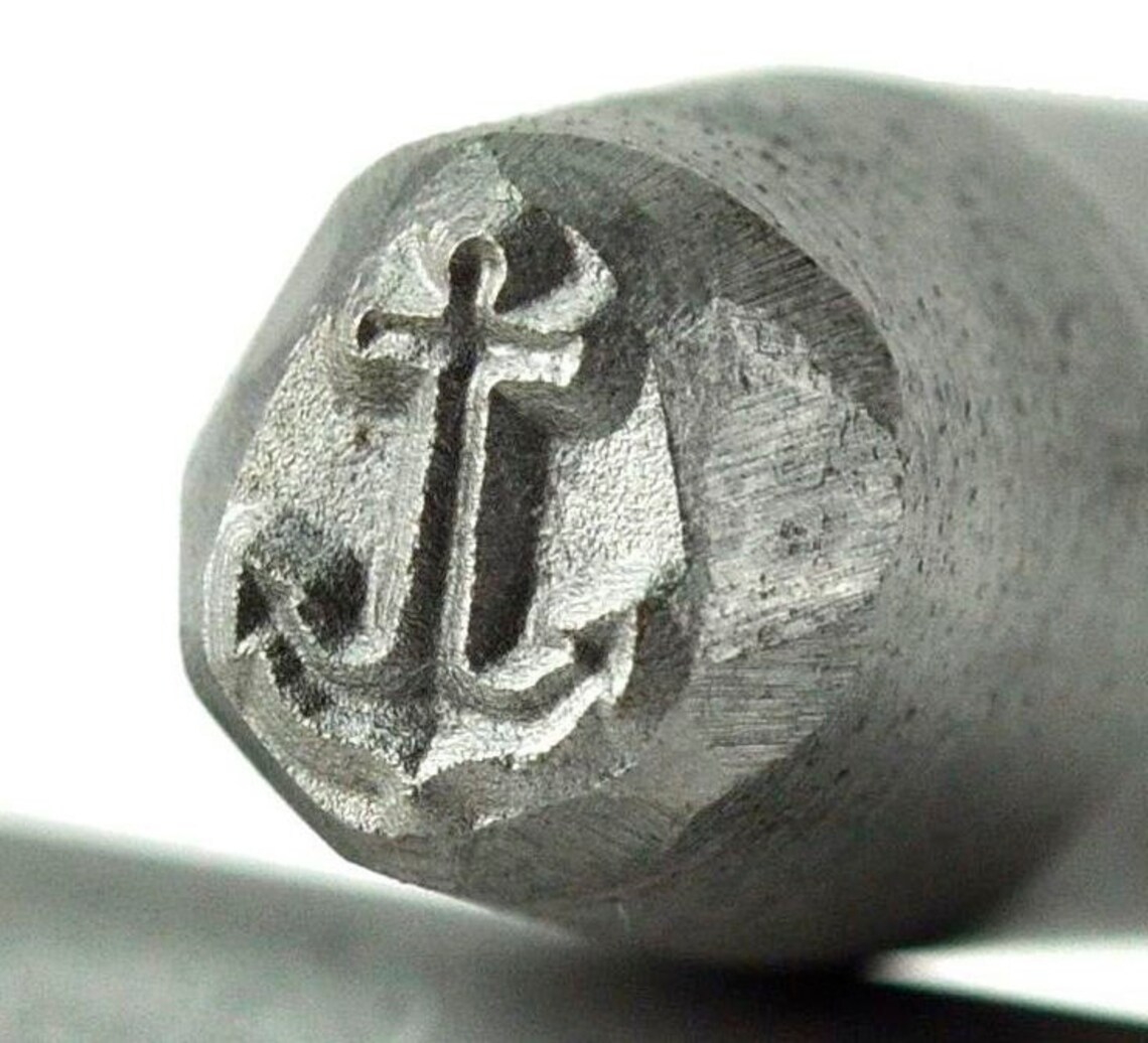 Anchor Steel Stamp 3/8" - 9.5mm Hardend Steel Hand Pressing Gold Silver ...