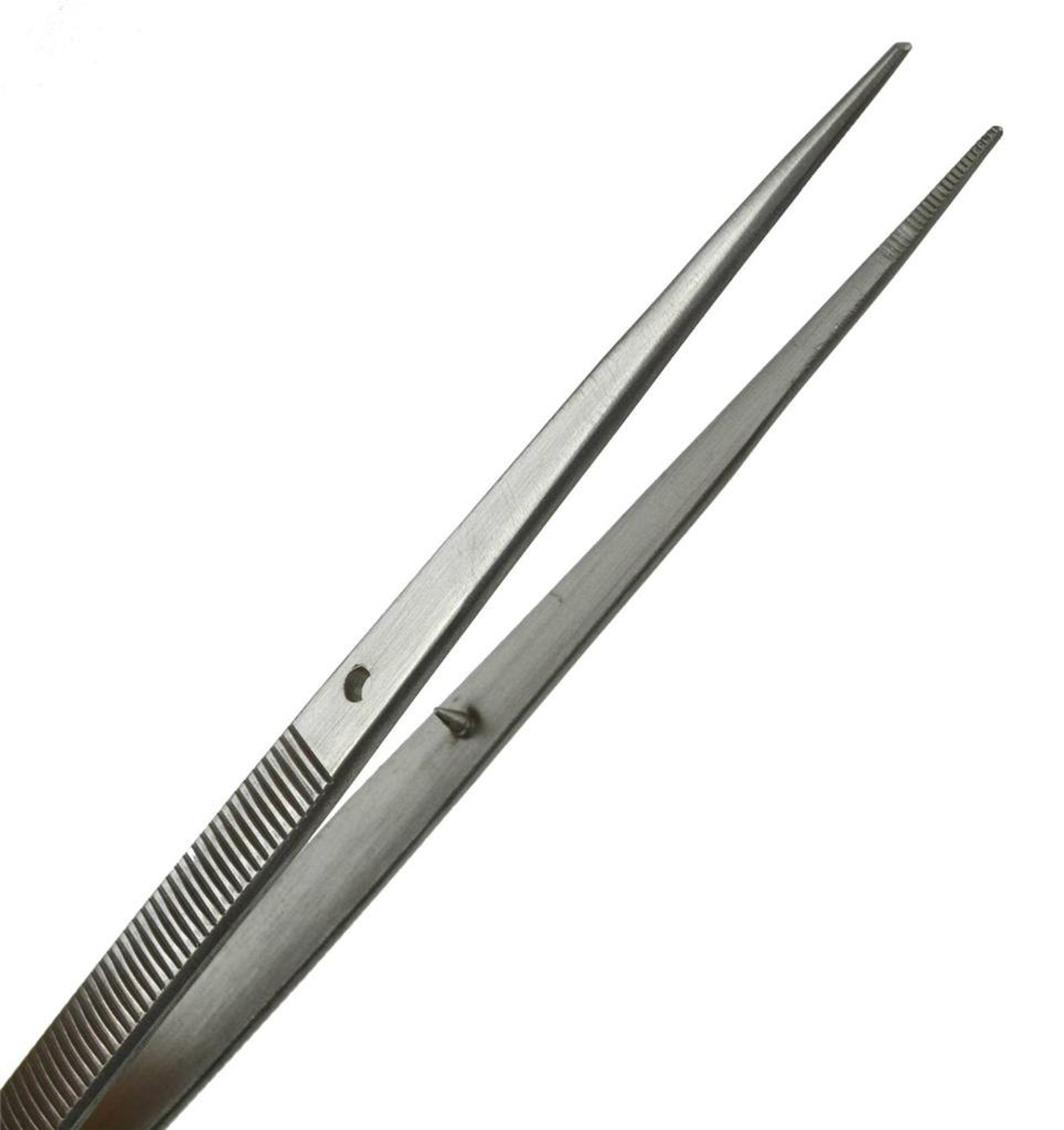 6" Straight Anti Twist Pin Tweezers Fine Point Tip Tipped Stainless ...