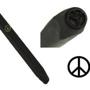 316" 5mm Peace Symbol Metal Punch Steel Stamp Gold Silver Copper ...