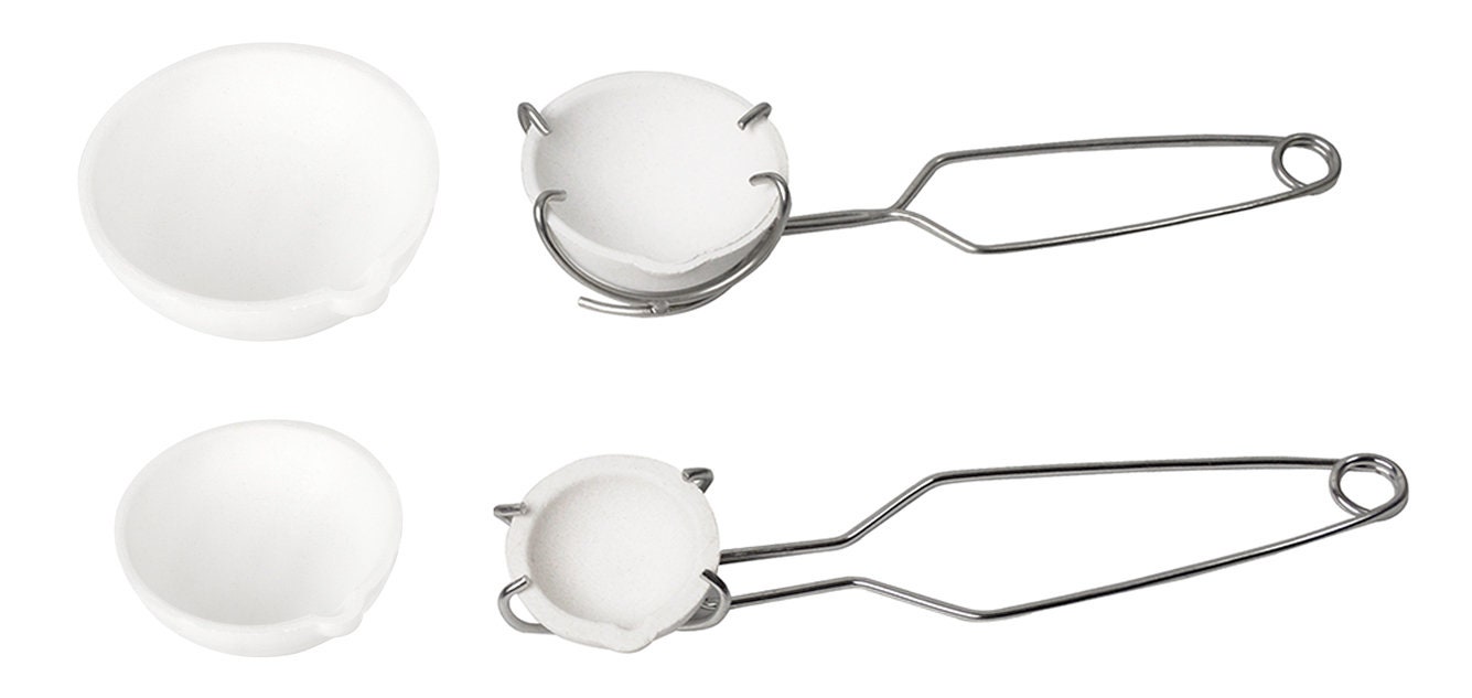 Ceramic Crucible Whip Tong Set Large Small Gold Silver Melting Crucible ...