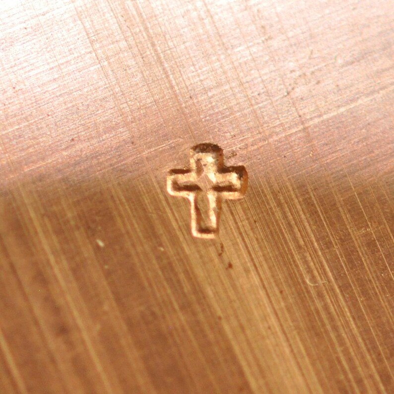 Cross Steel Stamp 1/16" - 1.5mm Hardend Steel Hand Pressing Gold Silver ...