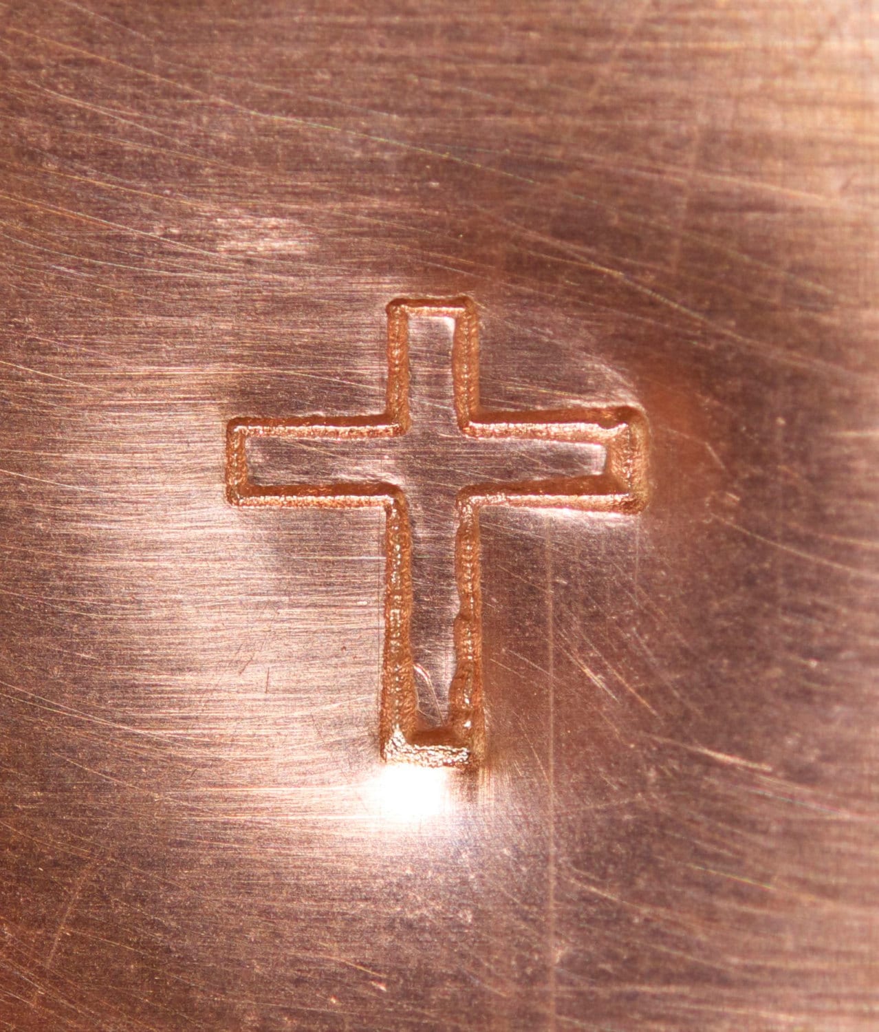 Cross Steel Stamp 1/4" - 6.35mm Hardend Steel Hand Pressing Gold Silver ...