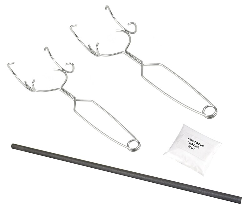 Crucible Handle Whip Tong Set Kit Large Small Melting Crucible Holder ...