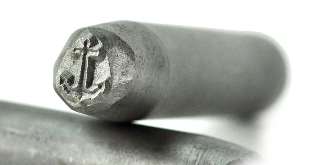 Anchor Steel Stamp 3/8" - 9.5mm Hardend Steel Hand Pressing Gold Silver ...