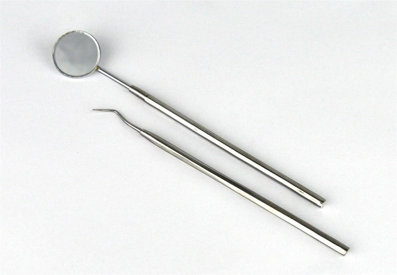 Jewelers 2 Piece Mirror Inspection Set Inspecting Jewelry Hobby Repair ...