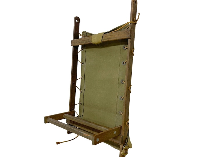 Vintage Wooden Backpack Frame With Fold Out Wood Shelf, Wooden Military ...