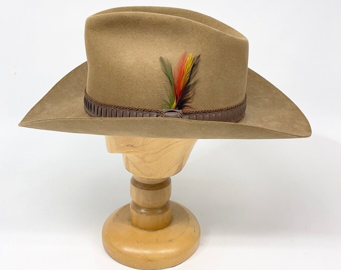 Vintage Stetson Cowboy Hat, John B Stetson 4X Beaver Cowboy Hat ...