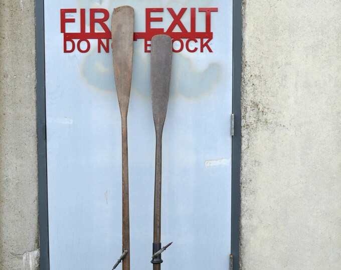 Vintage Oars, Wooden Oars, Pair Boat Oars, Rustic Oars, Oars With Locks ...