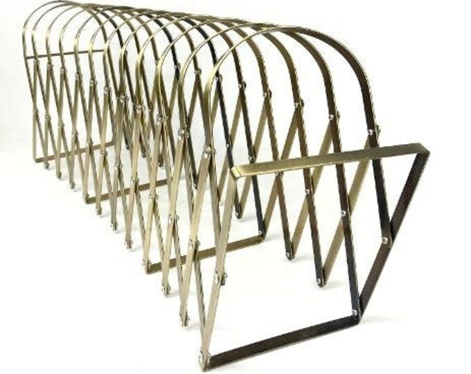 Vintage Collating, Collating Rack, Mid Century Magazine Rack, Accordion ...