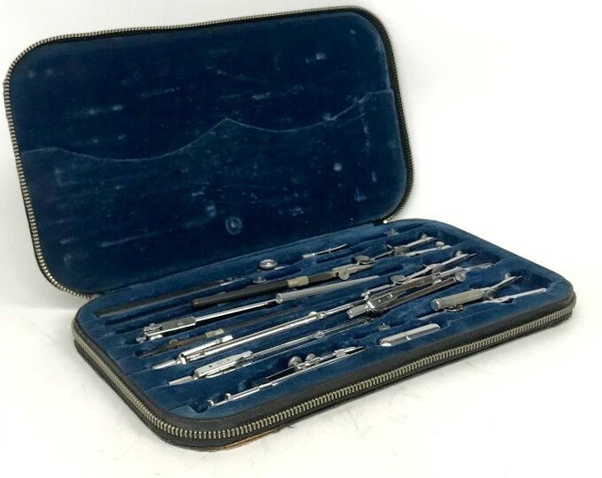 Vintage Drafting Tools, Dietzgen Kromet, Dietzgen Drafting Set, German ...
