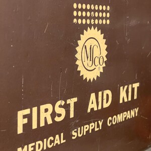 Vintage Industrial Metal First Aid Kit, 1st Aid Kit, Msco Medical ...