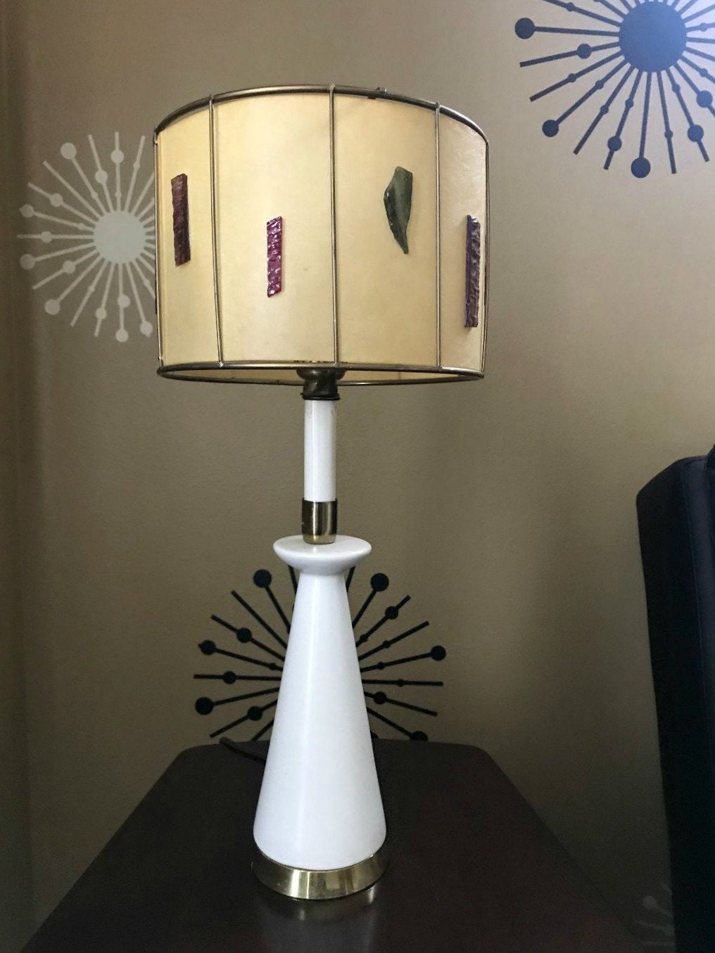 Mid Century Lamp Mid Century Modern Ceramic Lamp Fiberglass | Etsy