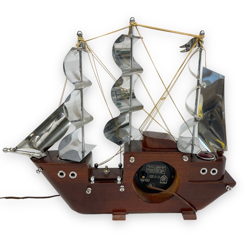Vintage United Ship Clock Wood Ship Clock and Nightlight - Etsy