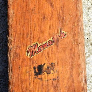 Vintage Wooden Northland Monarch Snow Skis and Poles, Wood Ski, Cabin ...