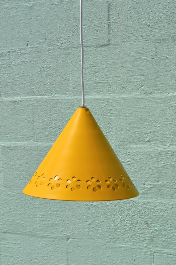 Lighting Chandeliers & Pendant Lights Yellow Pendant Light Vintage ...