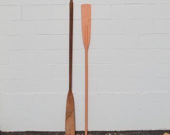 Vintage Wood Boat Oars Pair With Oar Locks - Ready to Hang, Weathered ...