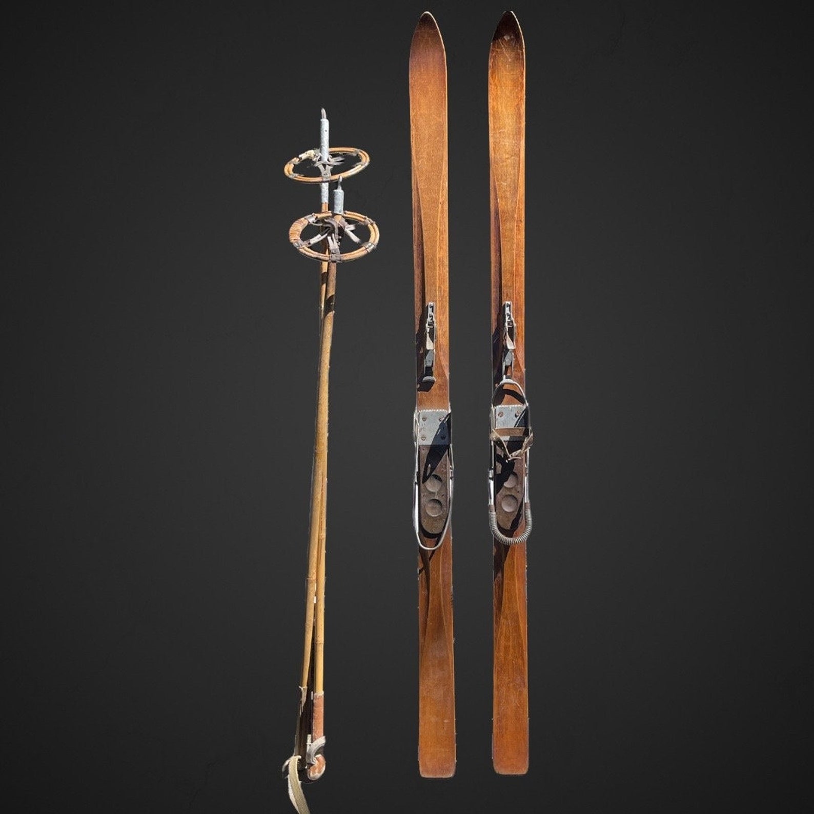 Vintage Snow Skis Pair Wooden Snow Skis Vintage Snow Skis - Etsy