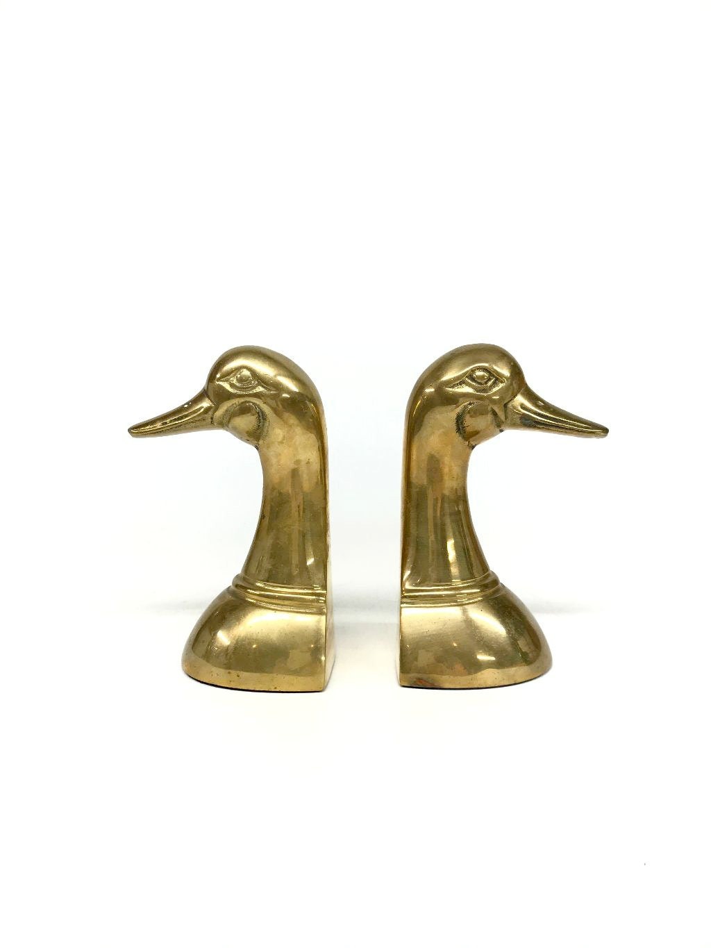 Vintage Solid Brass Duck Bookends Animal Bookends Bird - Etsy