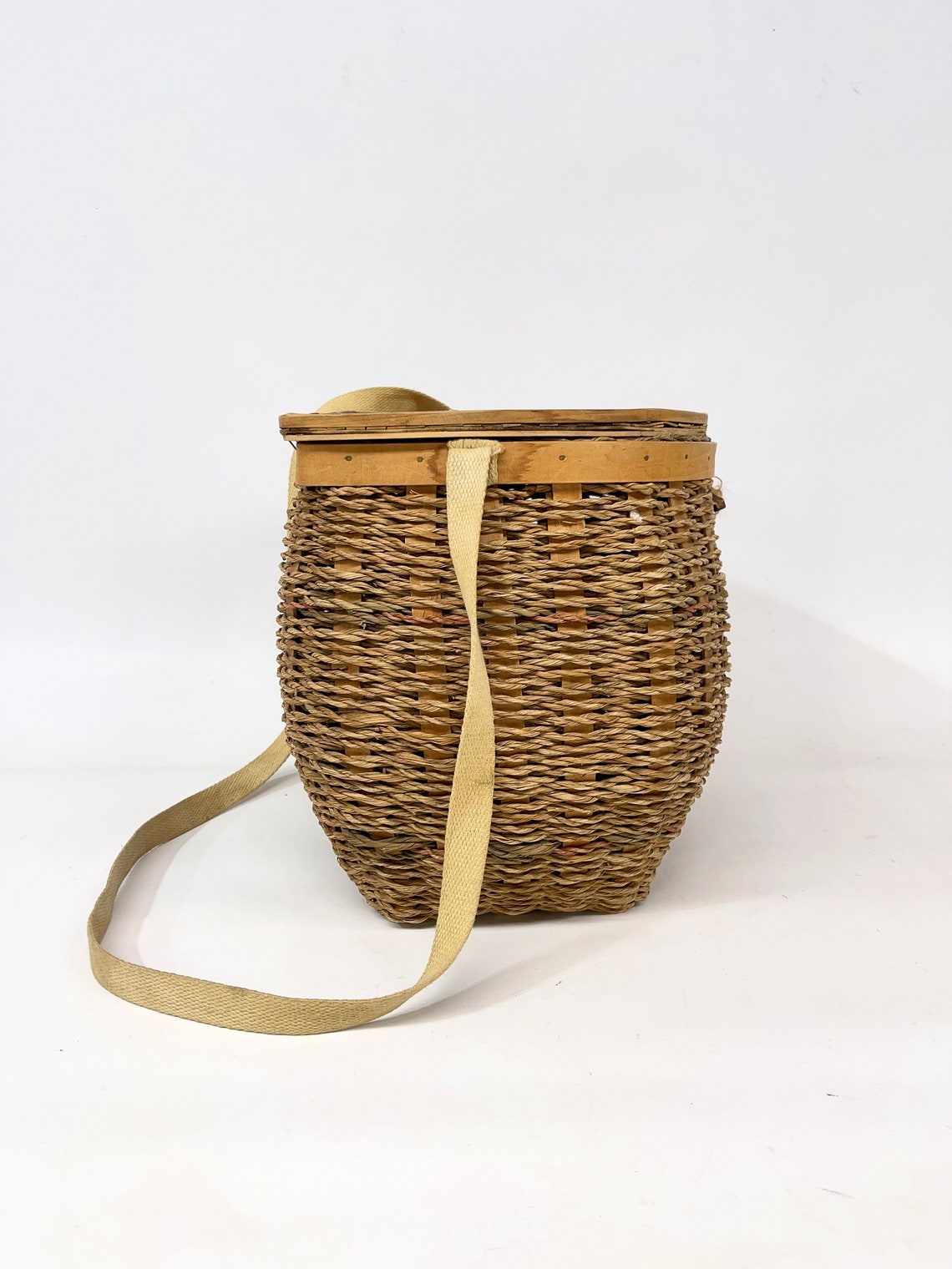 Vintage Fishing Creel Fishing Basket Fisherman Gift Cabin - Etsy
