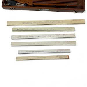 Vintage Leroy Lettering Kit - Drafting Supplies, Antique Writing Kit ...