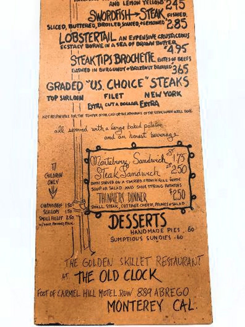 Vintage Menu Boards Lunch and Dinner Menu Boards Mid Century | Etsy